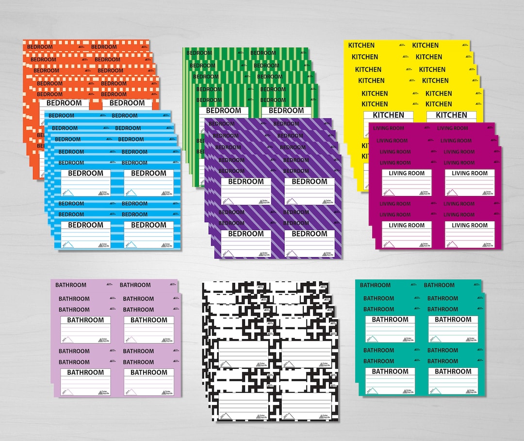 Color-coded Moving Labels: Home Organization Printable (digital ...