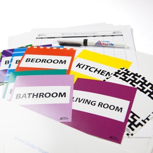 4 Bedroom Moving Kit: Moving Labels, Color Coded and Perfect for ...