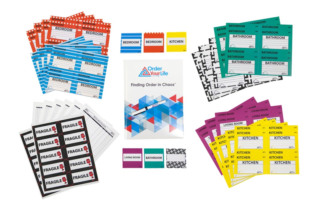 2 Bedroom Moving Kit: Moving Labels, Color Coded and Perfect for ...