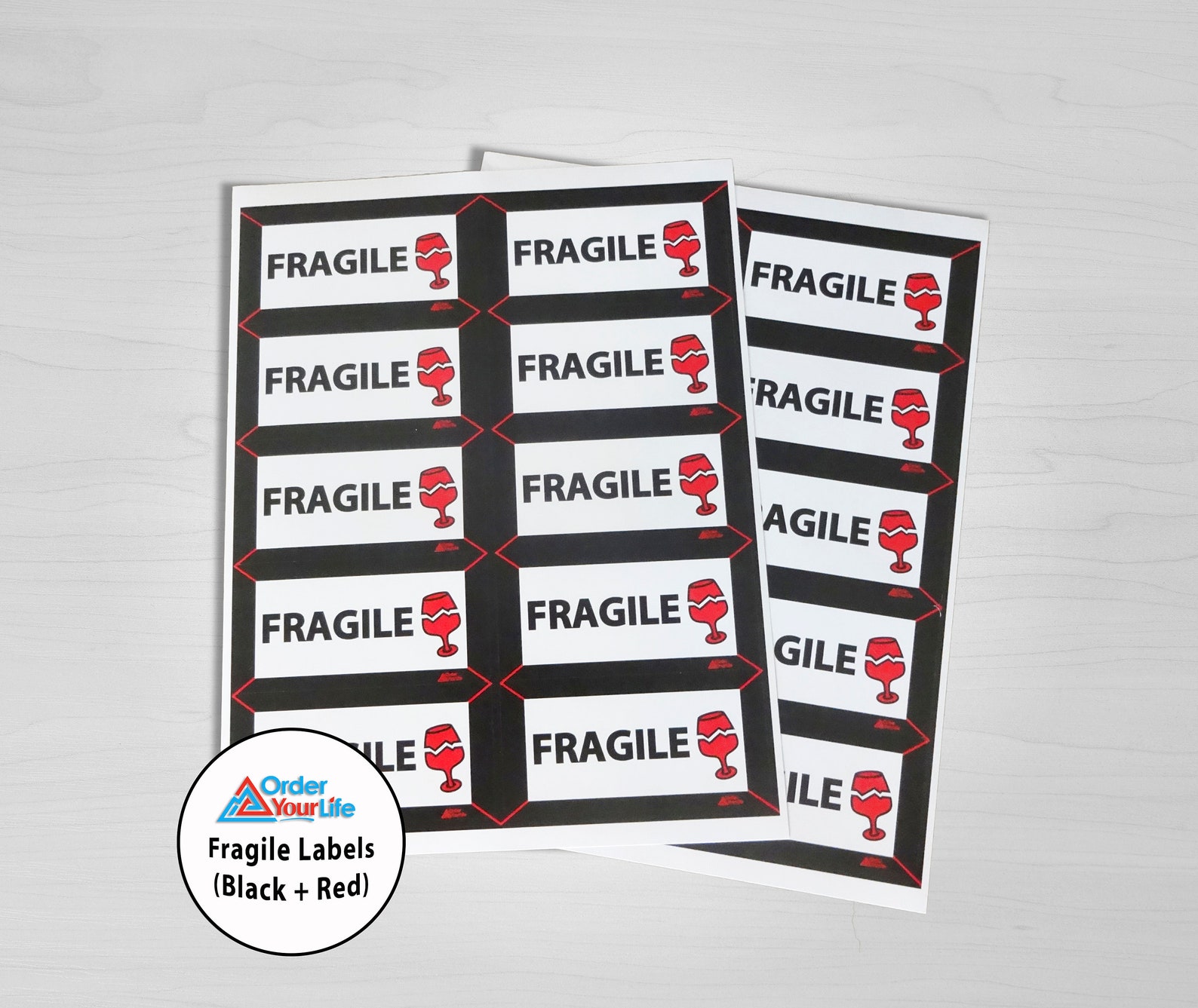 Fragile Sticker: Printable Color Coded Moving Box Label and Shipping ...