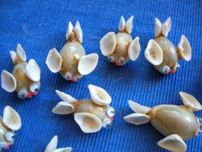 SET of 12 Seashell Figurines Fish Art Crafts Jewelry Doll - Etsy