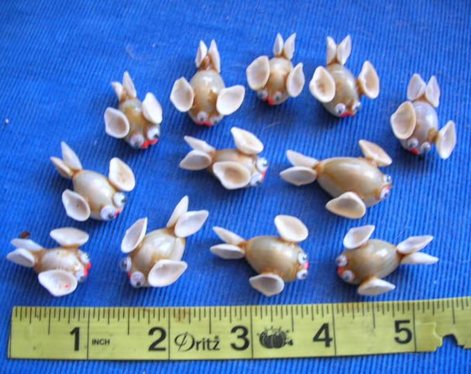 Seashell Frog With Fan, Frog Figurine, Seashell Art, Sanibel Island ...