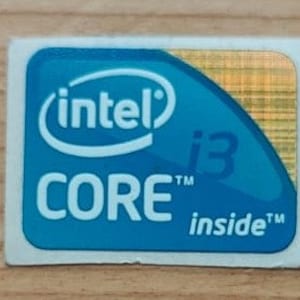 Intel Core I3, I5, I7, I9 Core Sticker 2, 3, 6, 11 Generation, Genuine ...