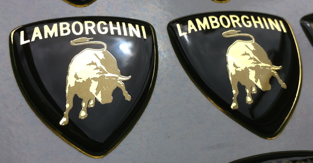 LAMBORGHINI 3D Domed Sticker Badge Self Adhesive - 2pcs - Etsy