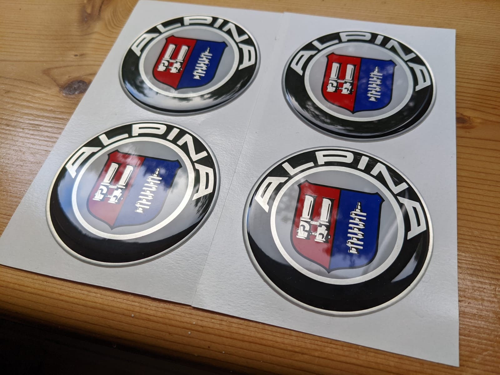 BMW Alpina 3D Domed Center Wheel Cap Stickers Emblem Decal Logo Set of ...