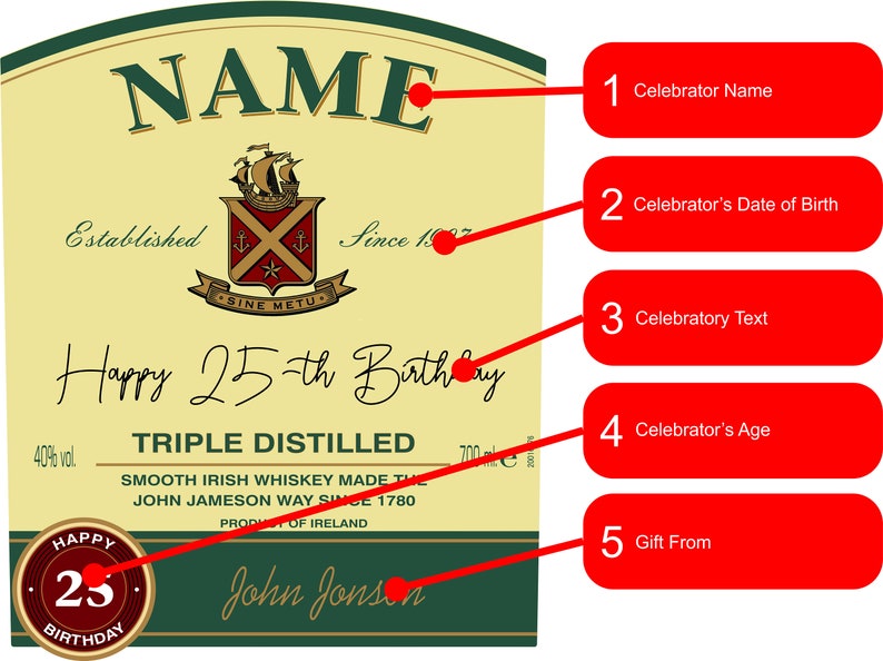 Digital Download Jameson Whiskey 200ml, 500ml, 700ml, 1000ml Bottle ...