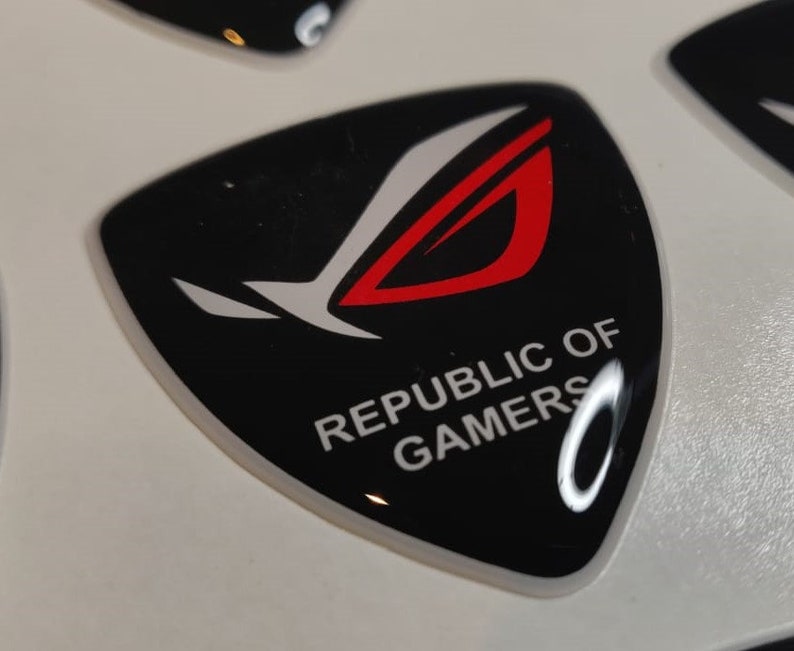 ASUS ROG Republic of Gamers Self Adhesive 3D Coated Sticker - Etsy