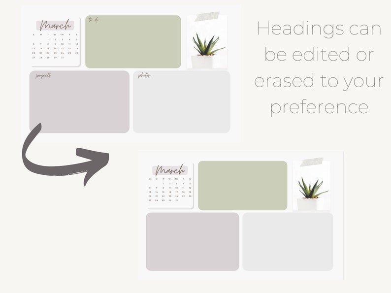 2022 2023 Calendar Desktop Wallpaper Organizers Folder - Etsy