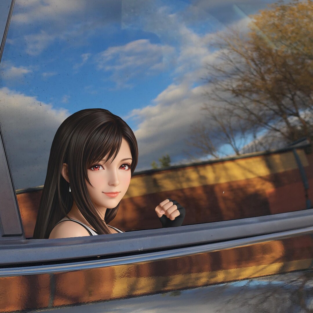 Tifa Lockhart Peeking Vinyl Sticker – Final Fantasy Car Window Decal - Etsy