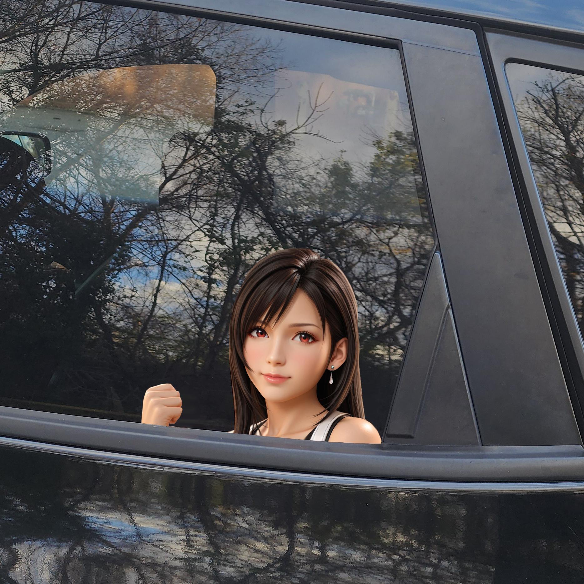 Tifa Lockhart Peeking Vinyl Sticker – Final Fantasy Car Window Decal - Etsy