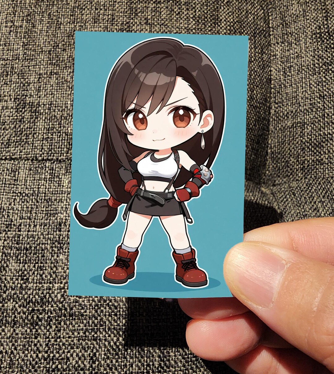 Chibi Tifa Lockhart Sticker - Adorable Final Fantasy 7 Character Art - Etsy