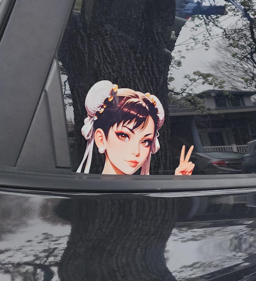 Chun-li Peeking Vinyl Sticker – Street Fighter Car Window Decal - Etsy
