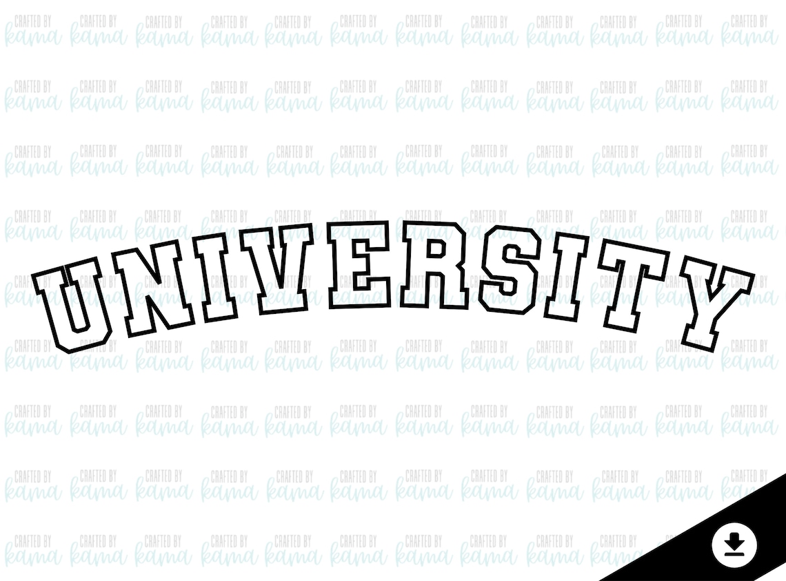 University Outline SVG Svg for Different Universities - Etsy