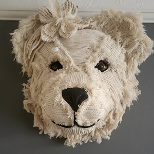 Teddy Large Handmade Bear Macrame Flower Cute Teddy Gift Kids Bedroom ...