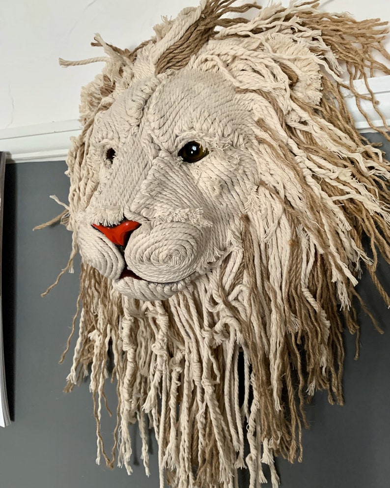 Lion Head Beautifully Handmade Wall Art Animal Head Unique Unusual Gift ...
