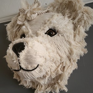 Teddy Large Handmade Bear Macrame Flower Cute Teddy Gift Kids Bedroom ...