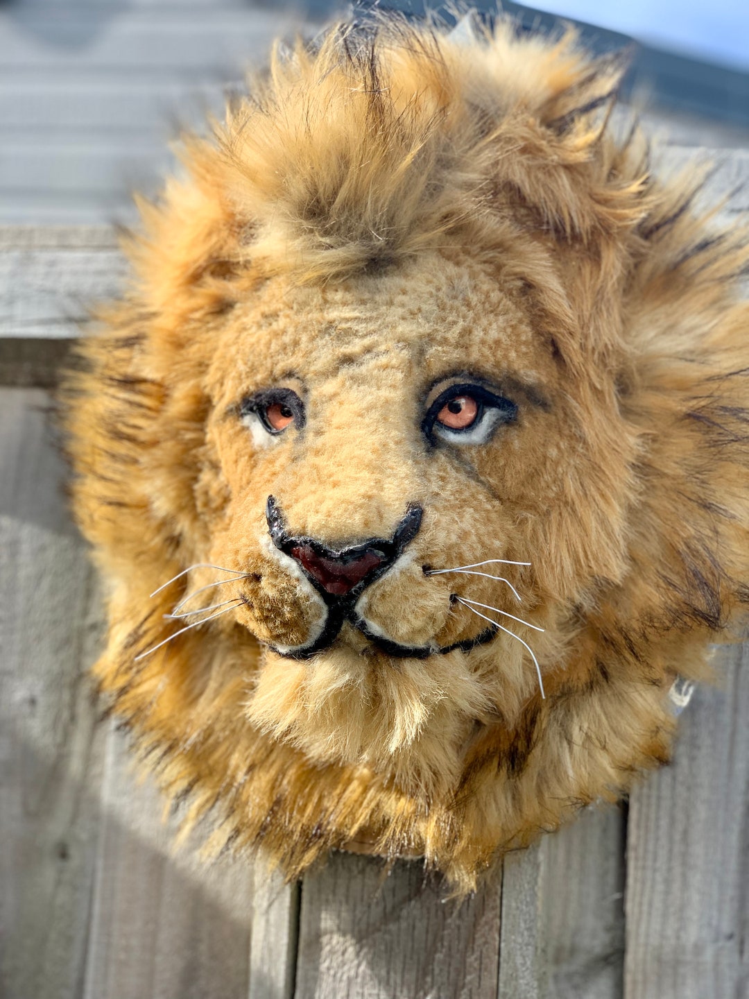 Realistic Faux Lion Head Wall Art Faux Animal Heads - Etsy