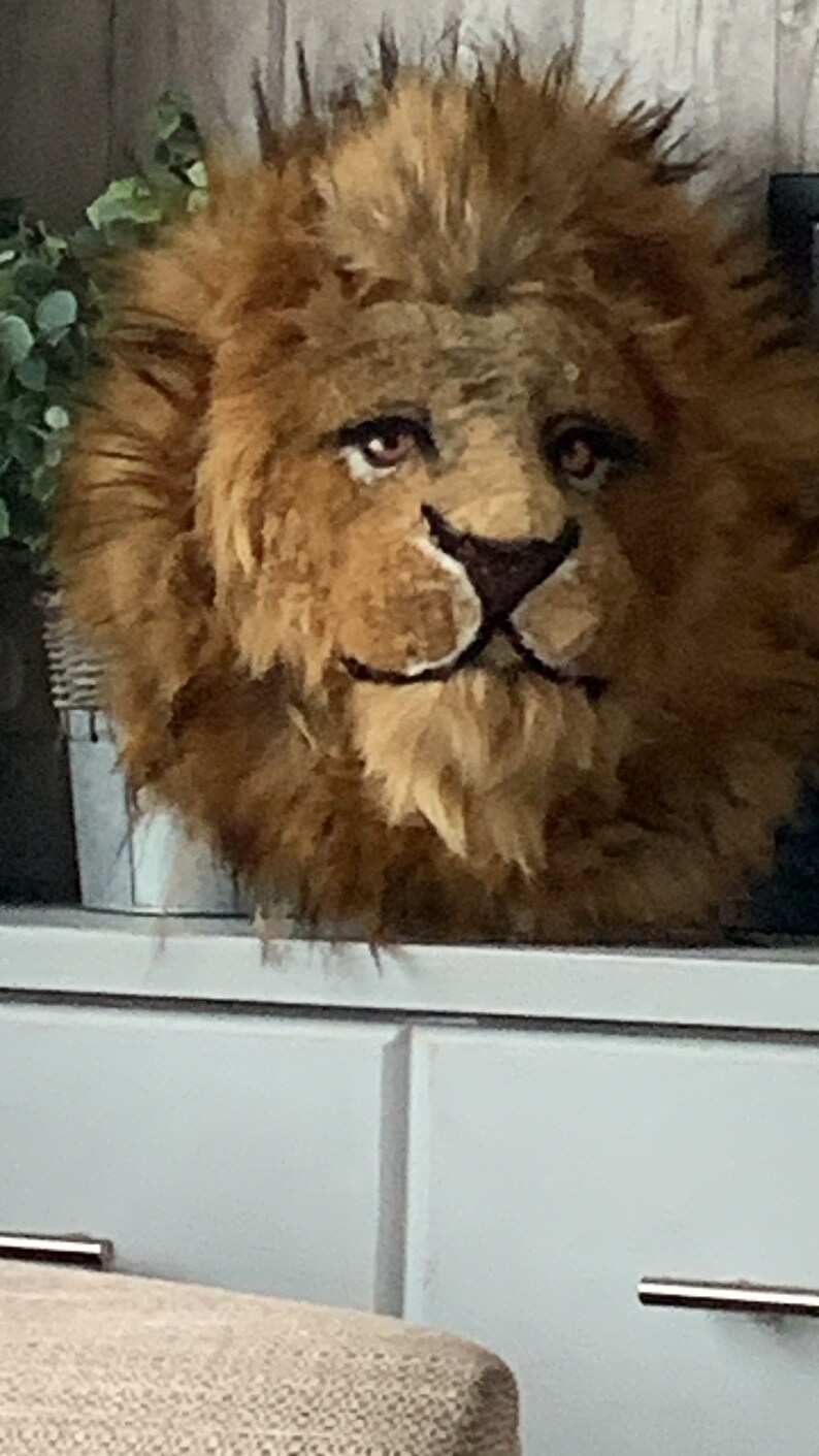 Realistic Faux Lion Head Wall Art Faux Animal Heads - Etsy