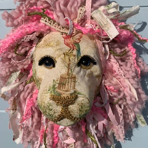 Ribbons & Lace Animal Head Pink, Glitter Lion Christmas Present - Etsy