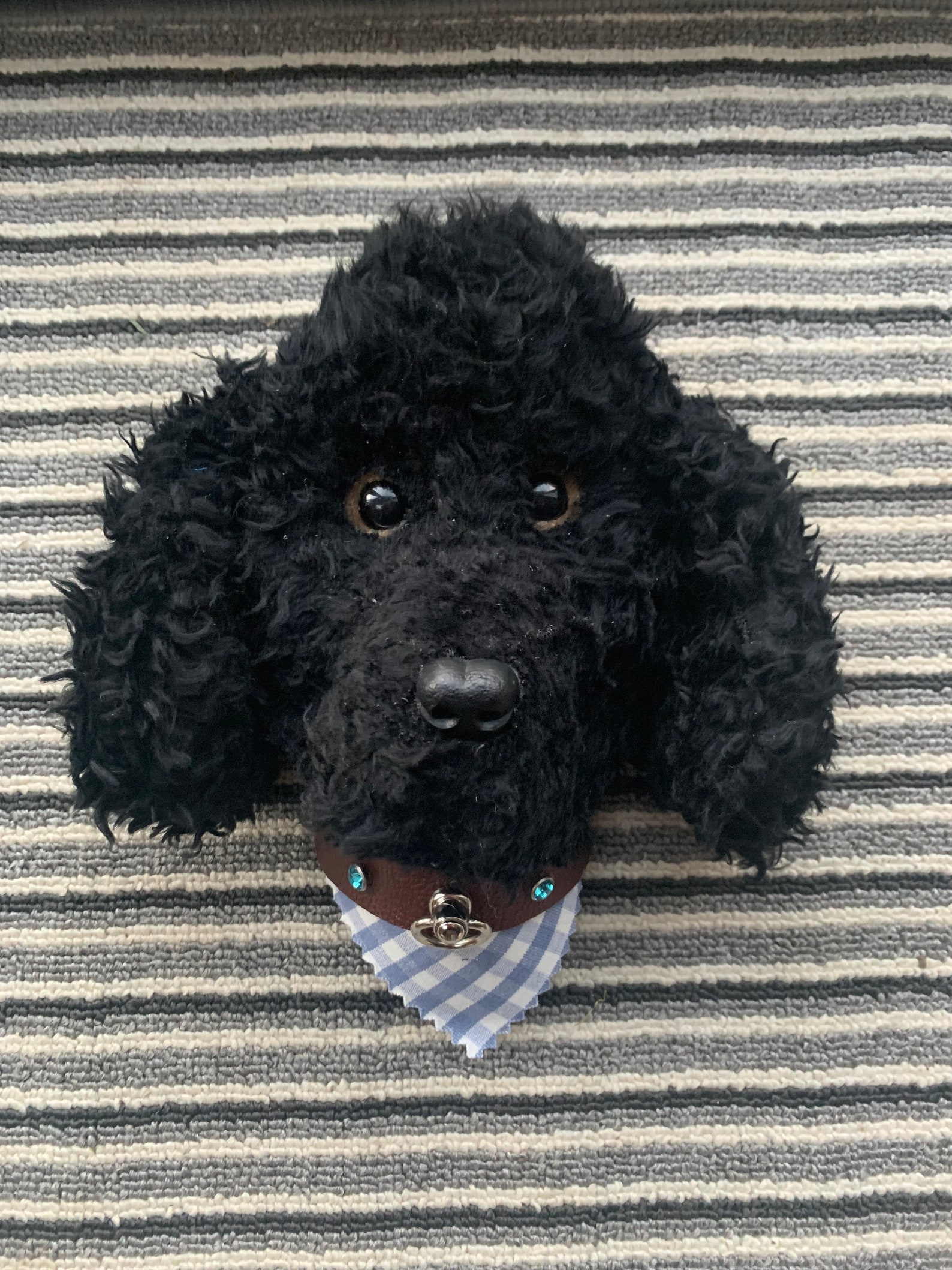 Black Poodle Super Cute Handmade Head Portrait 8 Super Gift for Poodle ...