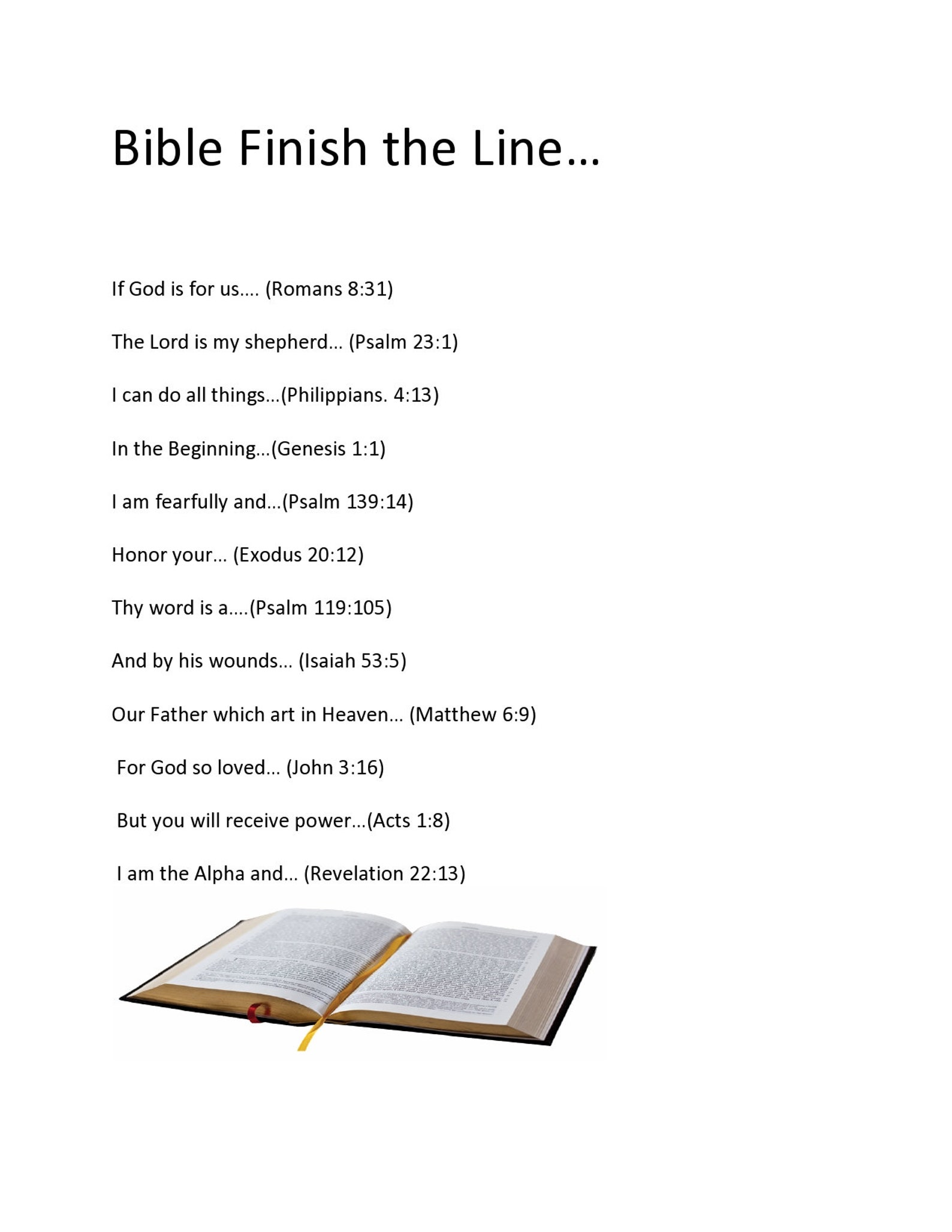 Bible Finish the Line - Etsy