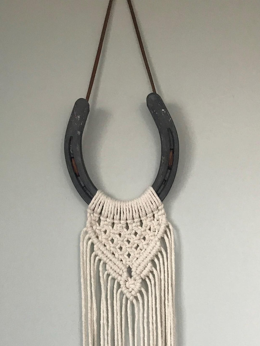 Horseshoe Macrame Wall Art - Etsy