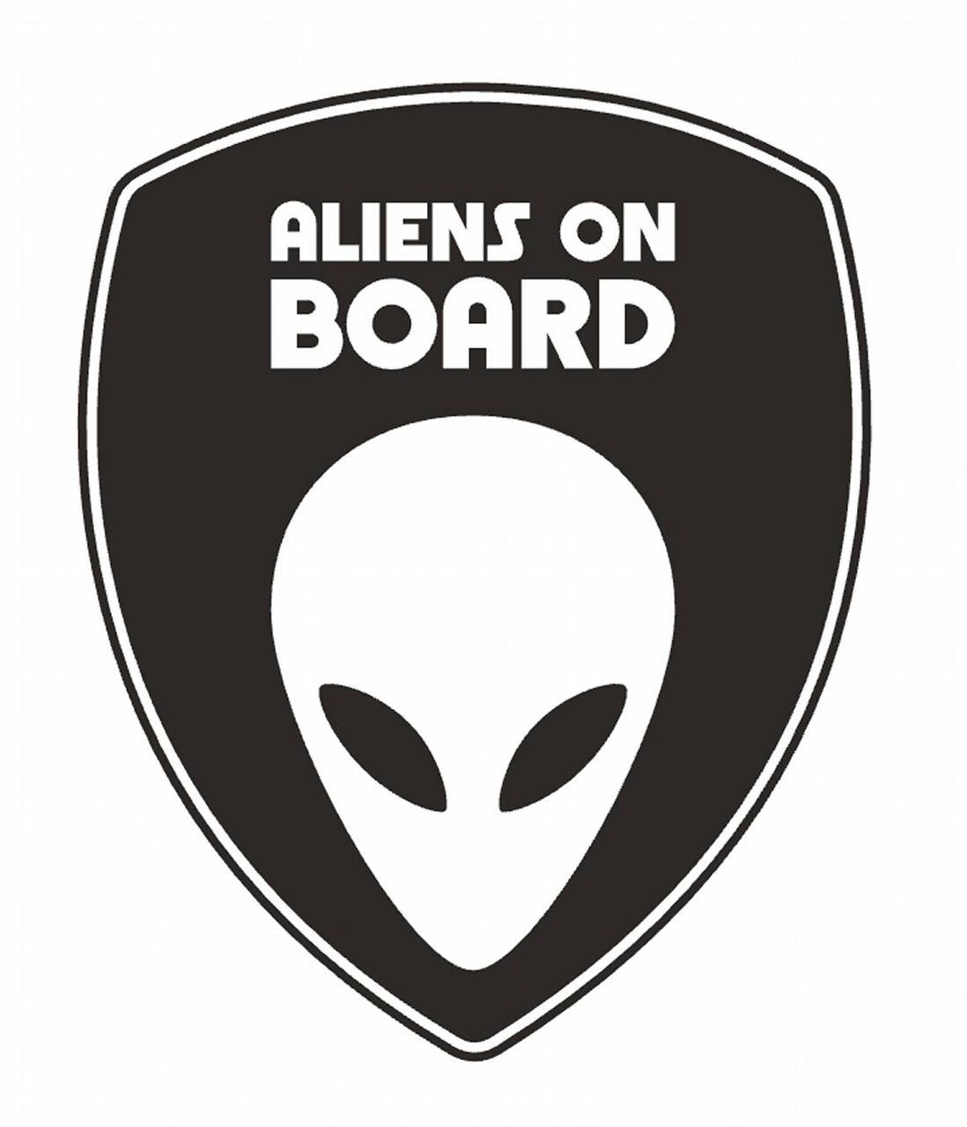 Aliens on Board Vinyl Transfer Decal Stickers Funny - Etsy