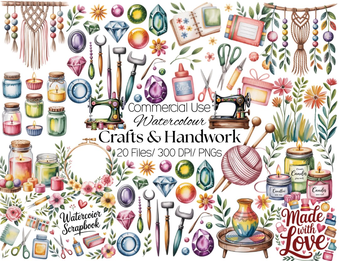 20 Crafts & Handwork Clip Art - MSHIHEART - Etsy