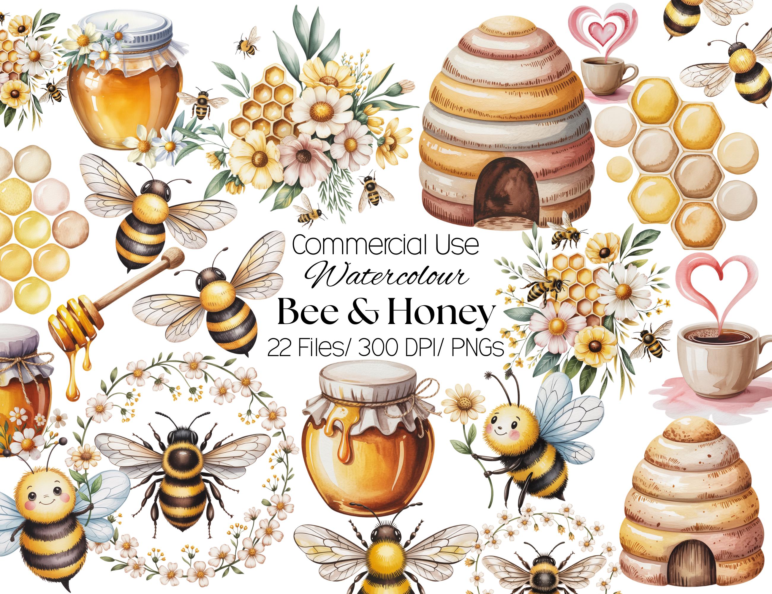 22 Bee & Honey Clipart – Mshiheart - Etsy