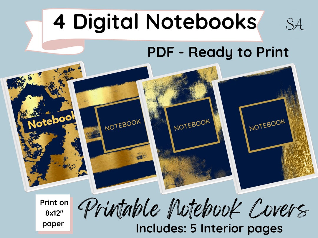 Printable Notebook Covers Digital Note Covers Digital Notebook Cover ...