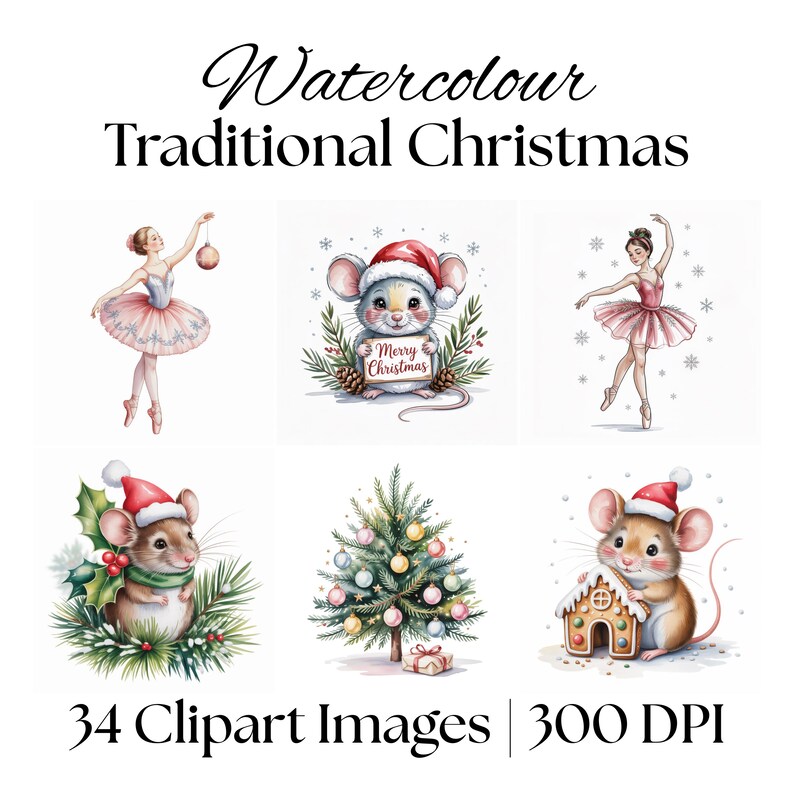 34 Traditional Christmas Clip Art - MSHIHEART - Etsy