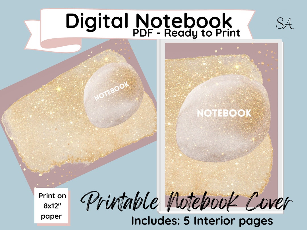 Printable Diary Printable Notebook Cover Digital Note - Etsy