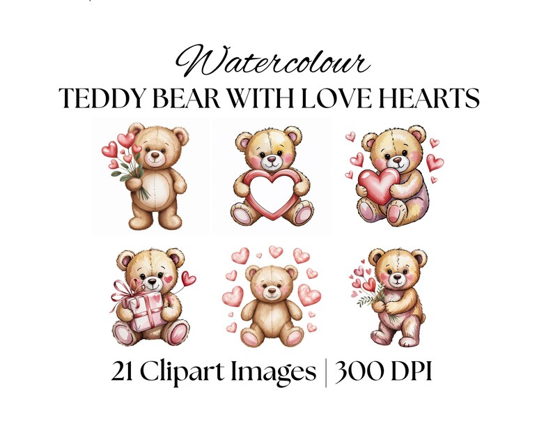21 imágenes prediseñadas de ositos de peluche con corazones: ositos de ...