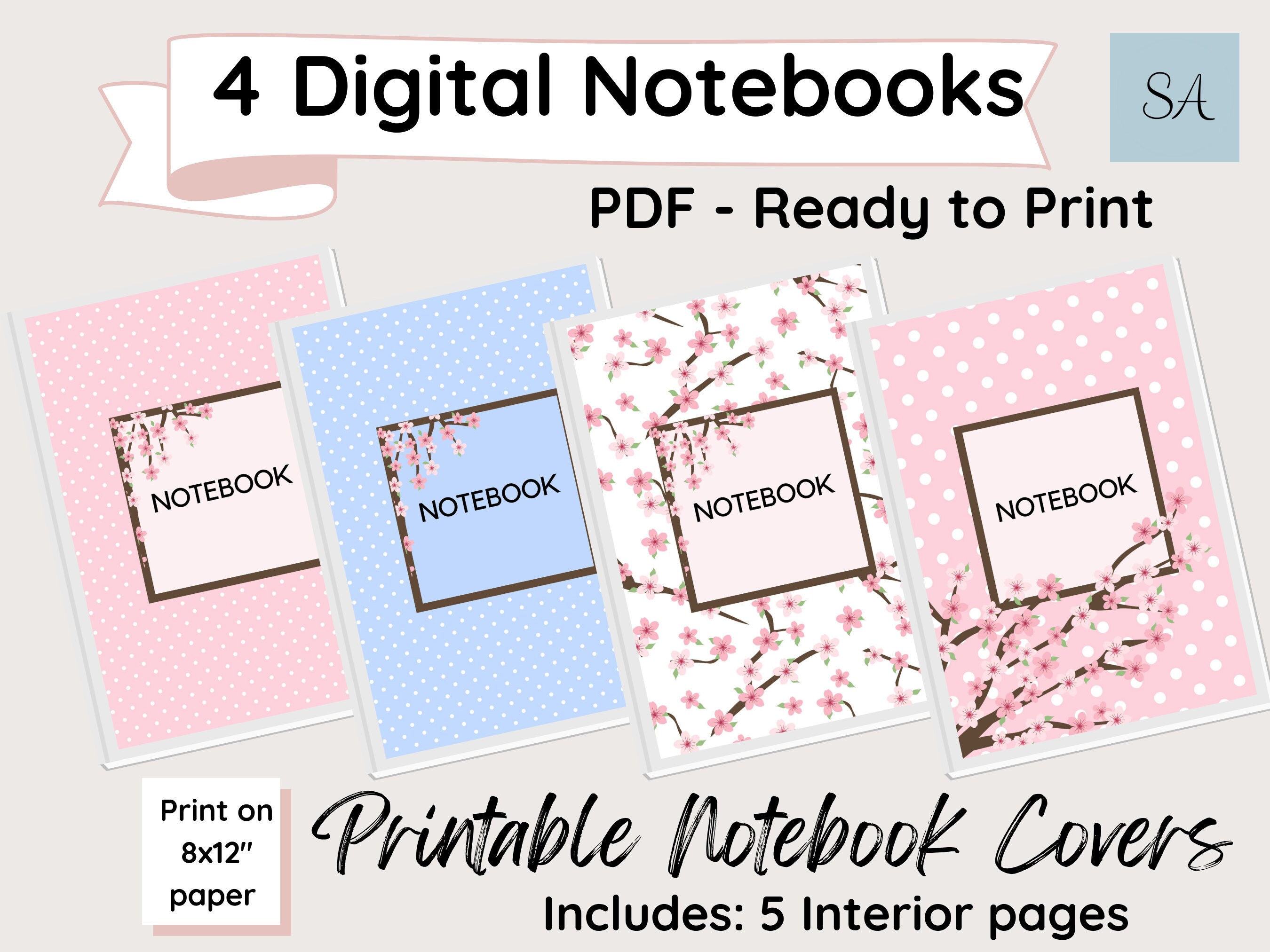 Digital Notebook Cover Digital Journal iPad Binder Note Digital Note ...