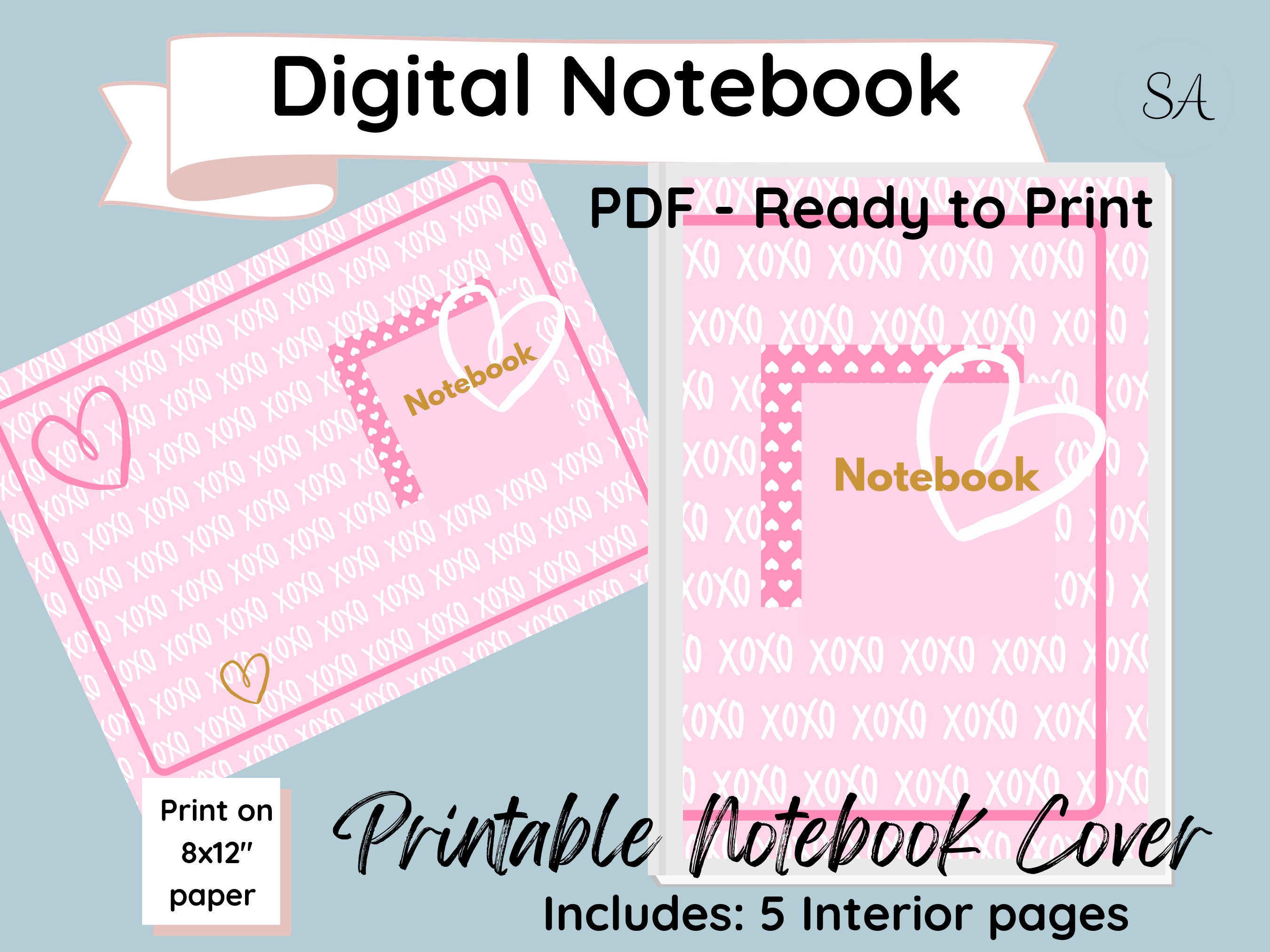 Digital Notebook Cover Digital Journal iPad Binder Note Digital Note ...