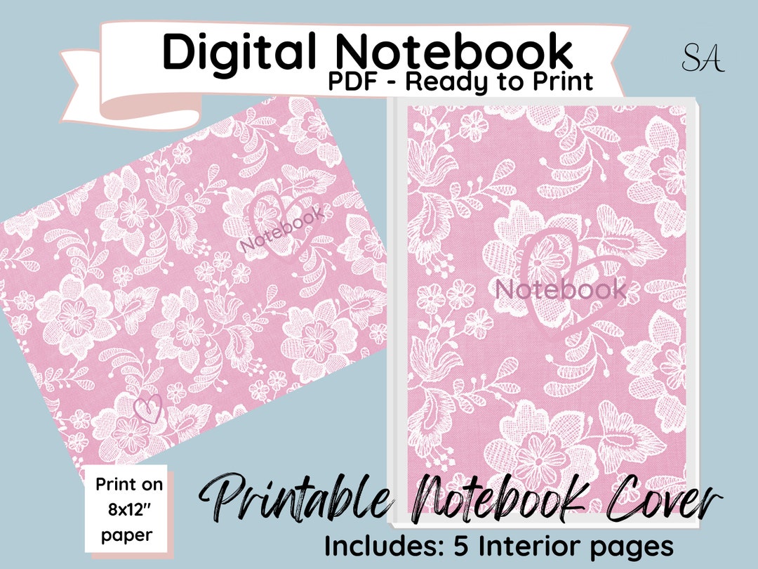 Printable Notebook Cover Digital Note Cover Digital - Etsy