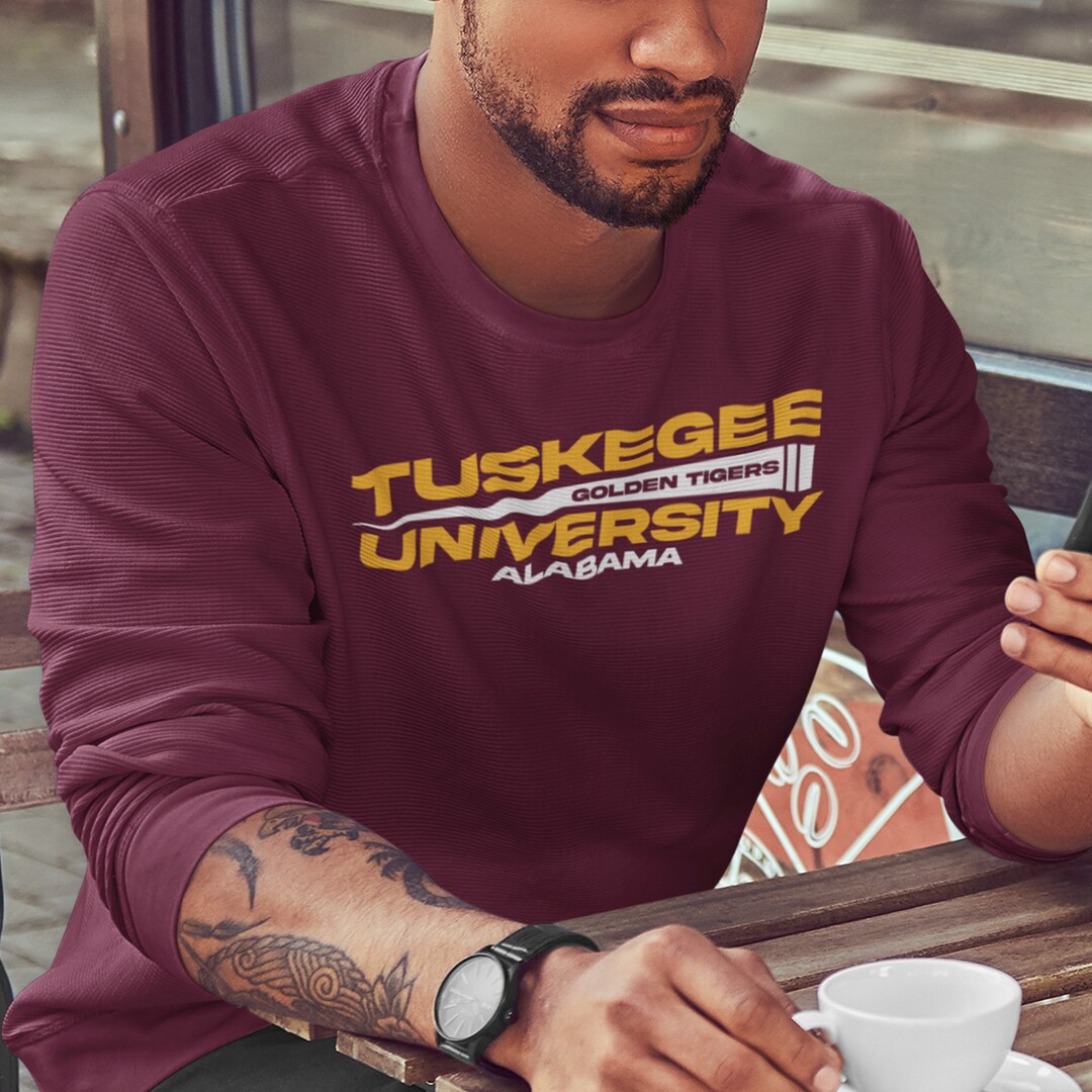 Tuskegee Flag Ed long Sleeve HBCU Tuskegee Univ Apparel, Tuskegee Alumni Tee, Tuskegee Golden ...