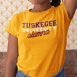 Tuskegee Alumna - Vintage HBCU Tuskegee Univ Apparel, Retro Tuskegee Alumni Tee, Tuskegee Golden ...
