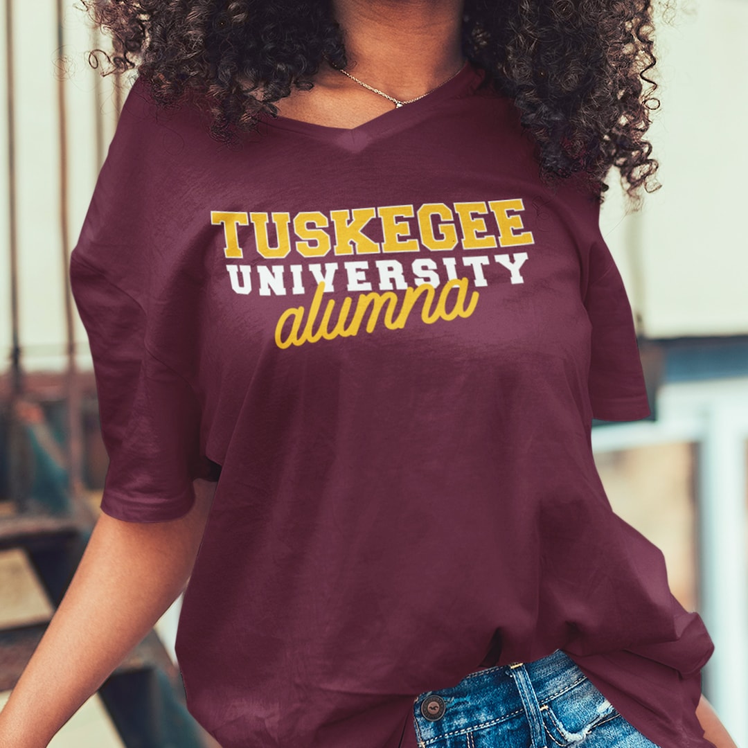 Tuskegee Golden Tigers Alumna (v-neck) - HBCU Tuskegee Univ Apparel, Tuskegee Alumni Tee ...