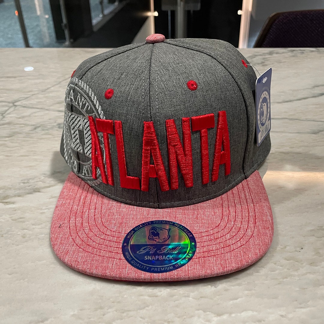Atlanta (gray & Red Embroidered Cap) - Atlanta Georgia, Atlanta ...