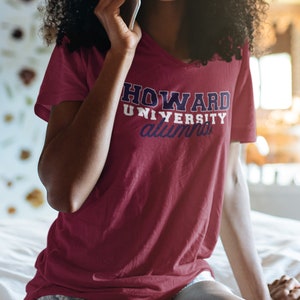 Howard Alumna v-neck Howard Alumni Tee, Vintage Howard Shirt, Howard ...