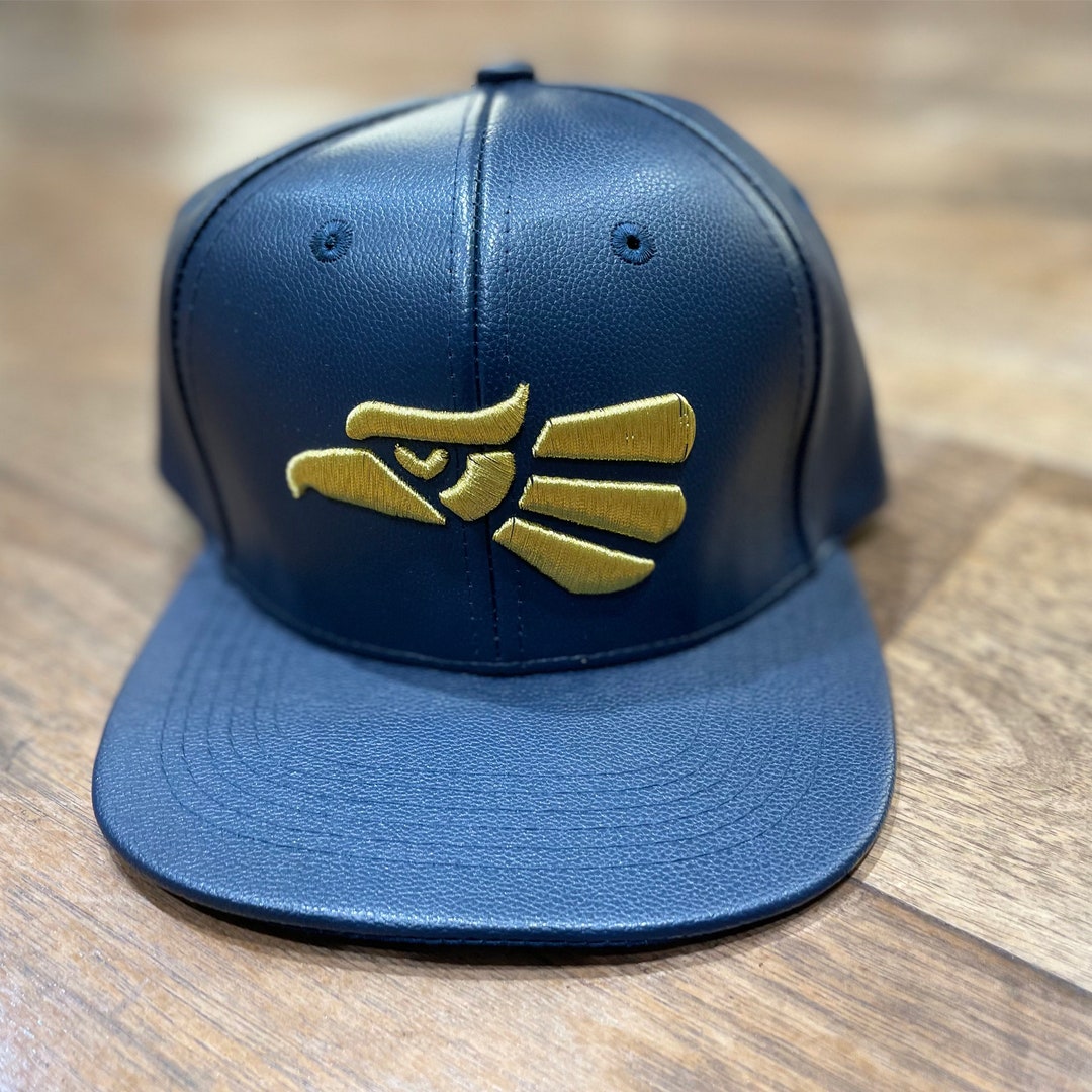 Mexican Eagle faux Leather Navy Blue Embroidered Cap Mexican Hats ...