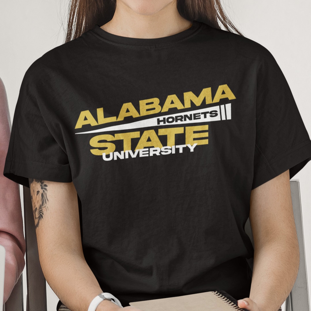 Alabama State Hornets Flag Ed. - Vintage Alabama State Apparel, Retro ...