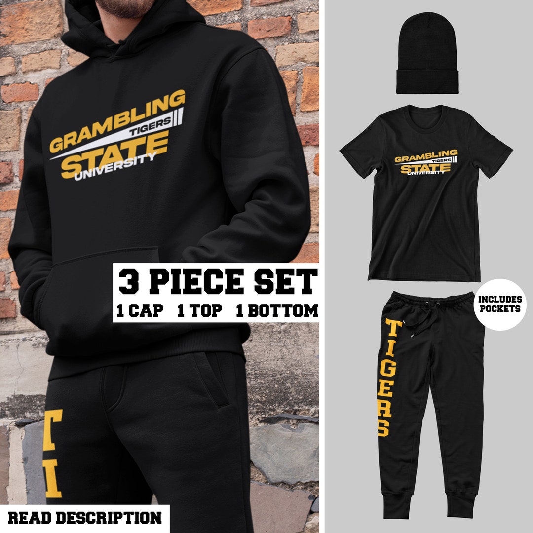 Grambling State (3 Piece Set Black - 1 Cap, 1 Top, 1 Bottom ...