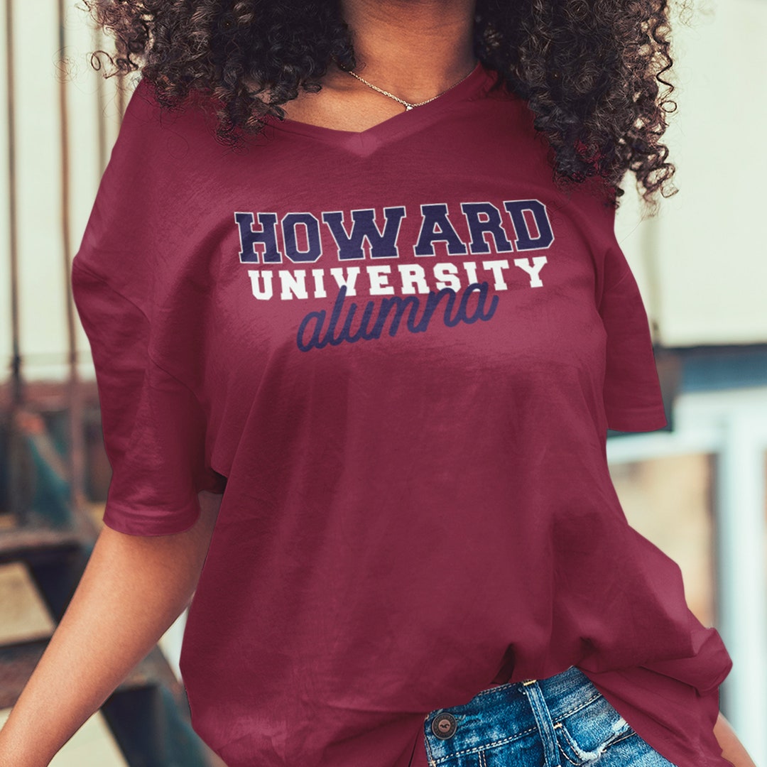 Howard Alumna v-neck Howard Alumni Tee Vintage Howard - Etsy