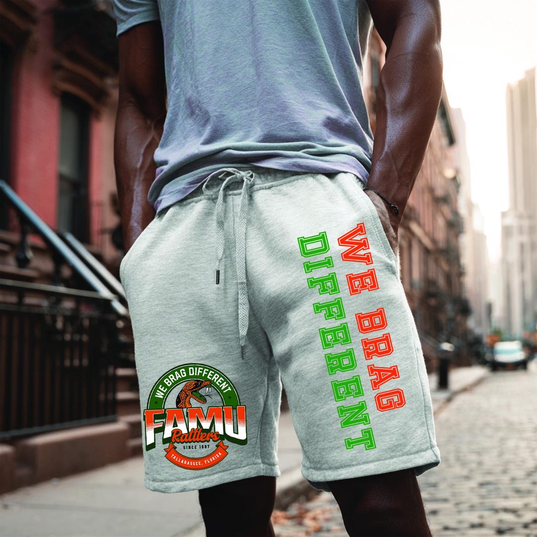 FAMU "we Brag Different" (gray Heather Shorts) - HBCU Activewear ...