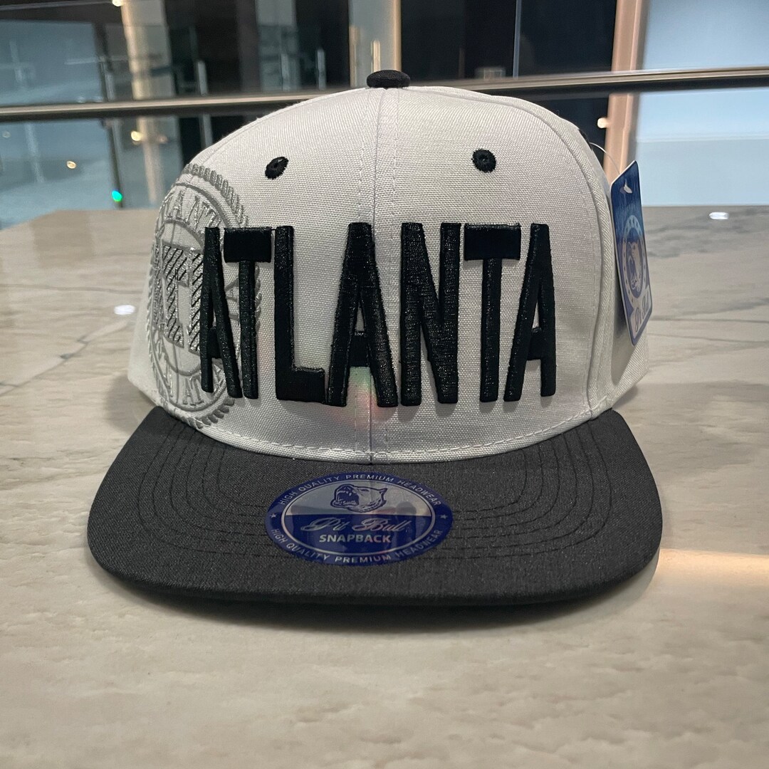 Atlanta (white Embroidered Cap) - Atlanta Georgia, Atlanta Baseball ...