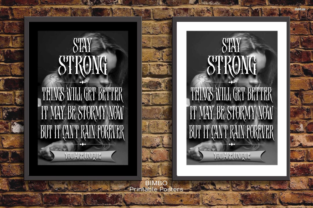 Instant Download, 2 Stay Strong Posters Instant Download, Thinking of ...