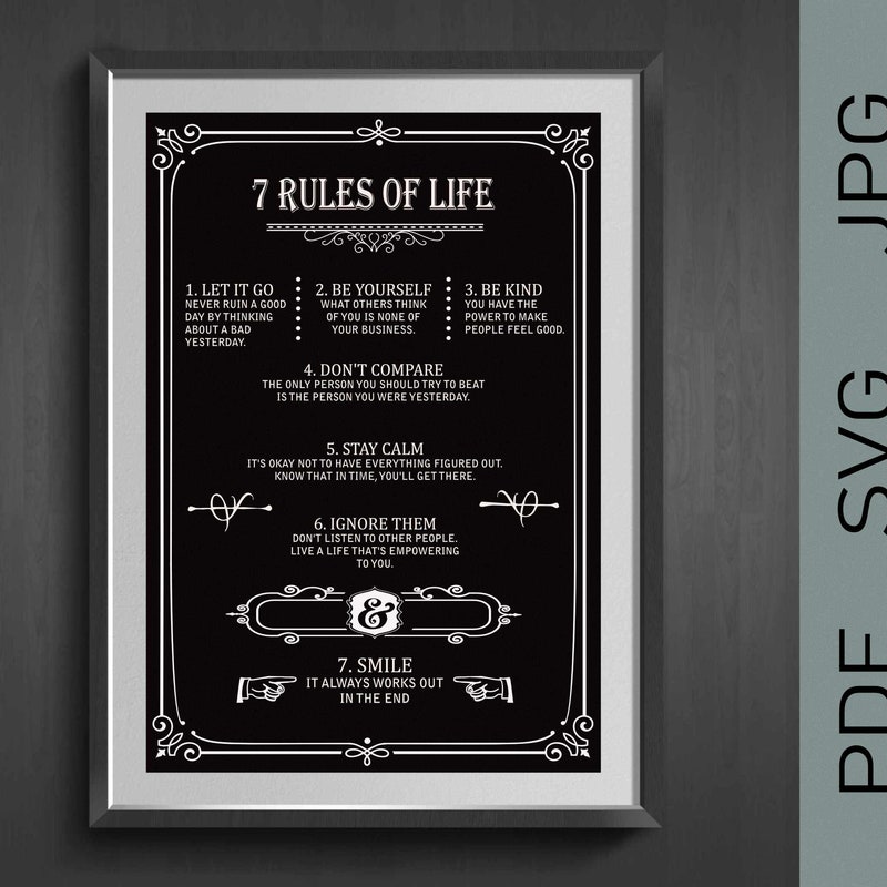 Rules of Life - Etsy