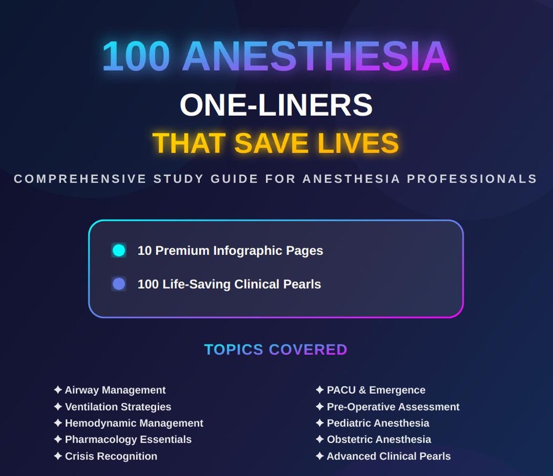 100 Anesthesia One-liners That Save Lives - Etsy